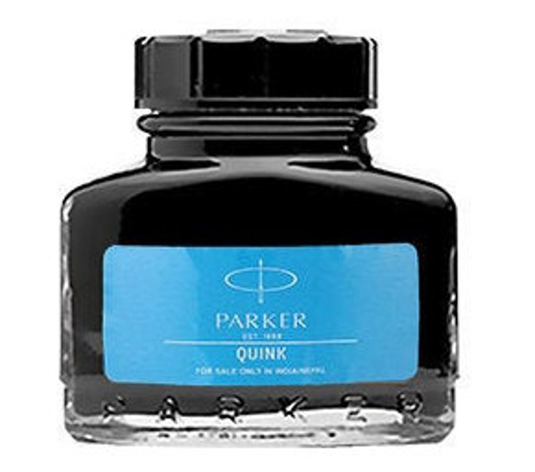 Parker Bottled Ink Quink Bottle 30ml for Fountain Pens Black or Blue ...