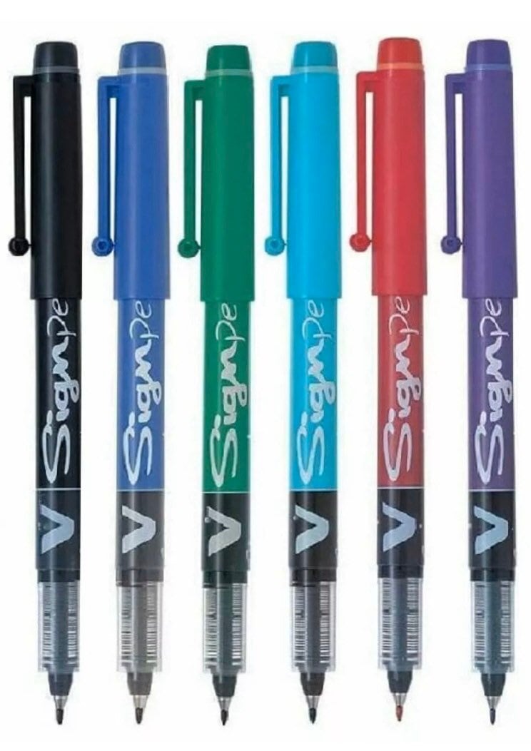 Pilot V Sign Pen Liquid Ink Medium 2mm Nib Fibre Tip Point - Etsy Canada