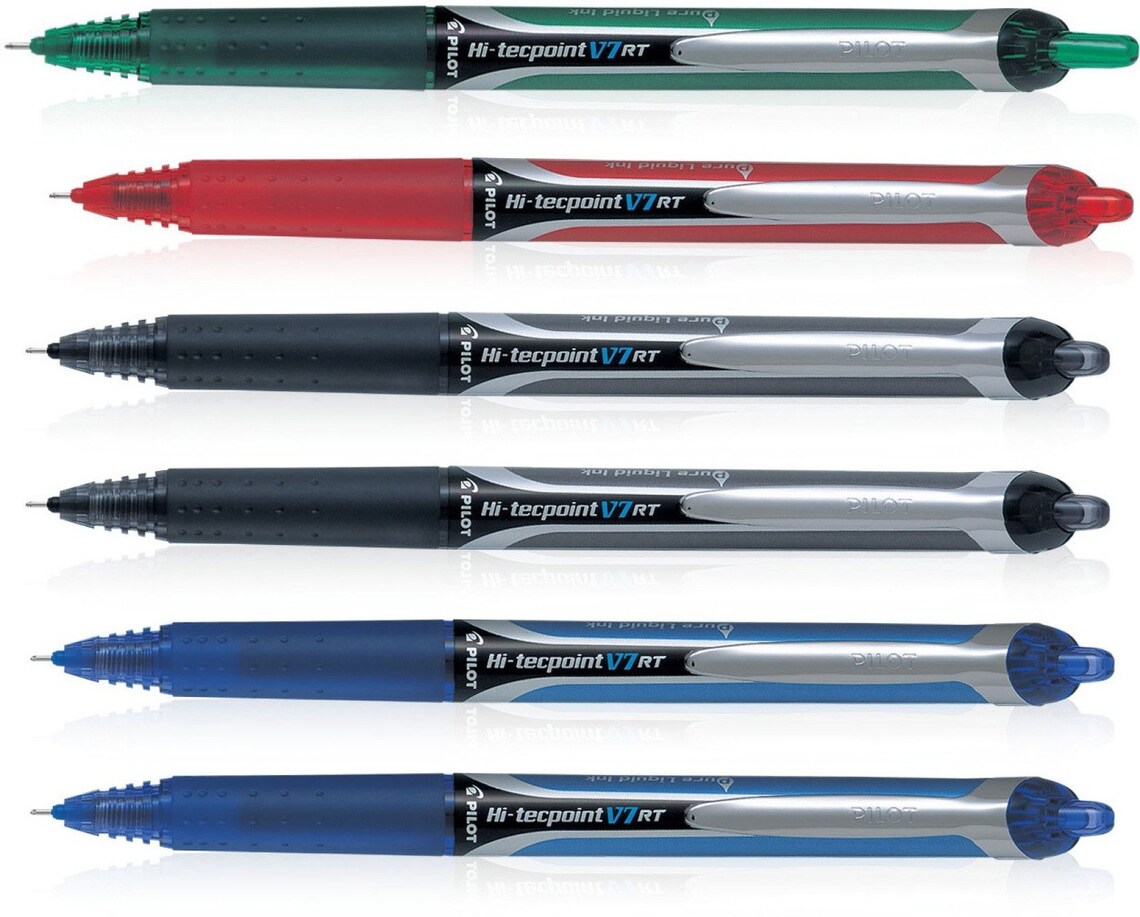 Pilot V7 RT Rollerball Line Retractable Hi-techpoint 0.7mm Tip 0.5mm ...