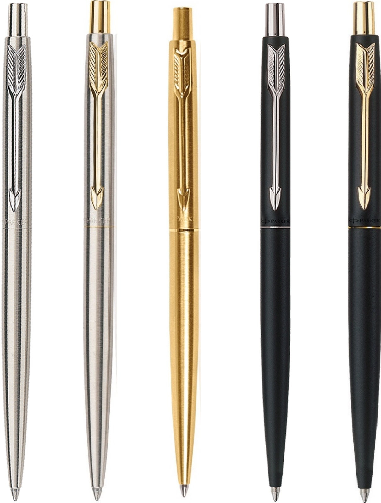 Parker Classic Ballpoint Pen Stainless Steel Silver Body With Gold Trim ...