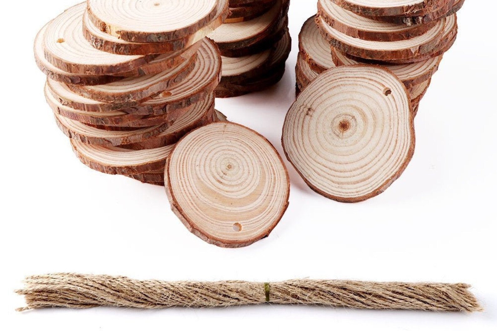 50 Pcs Unfinished Natural Wood Rounds Wood Slices: 2-2.5in | Etsy Canada