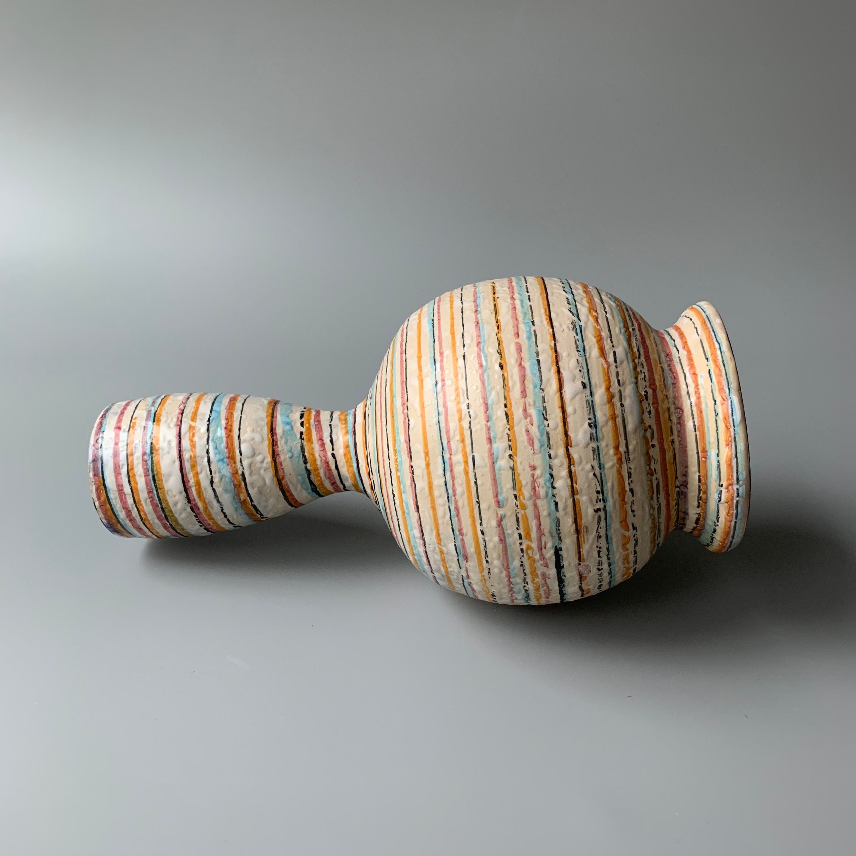 Vintage Mid Century Guildcraft Multi-stripe Vase, Made in Italy - Etsy
