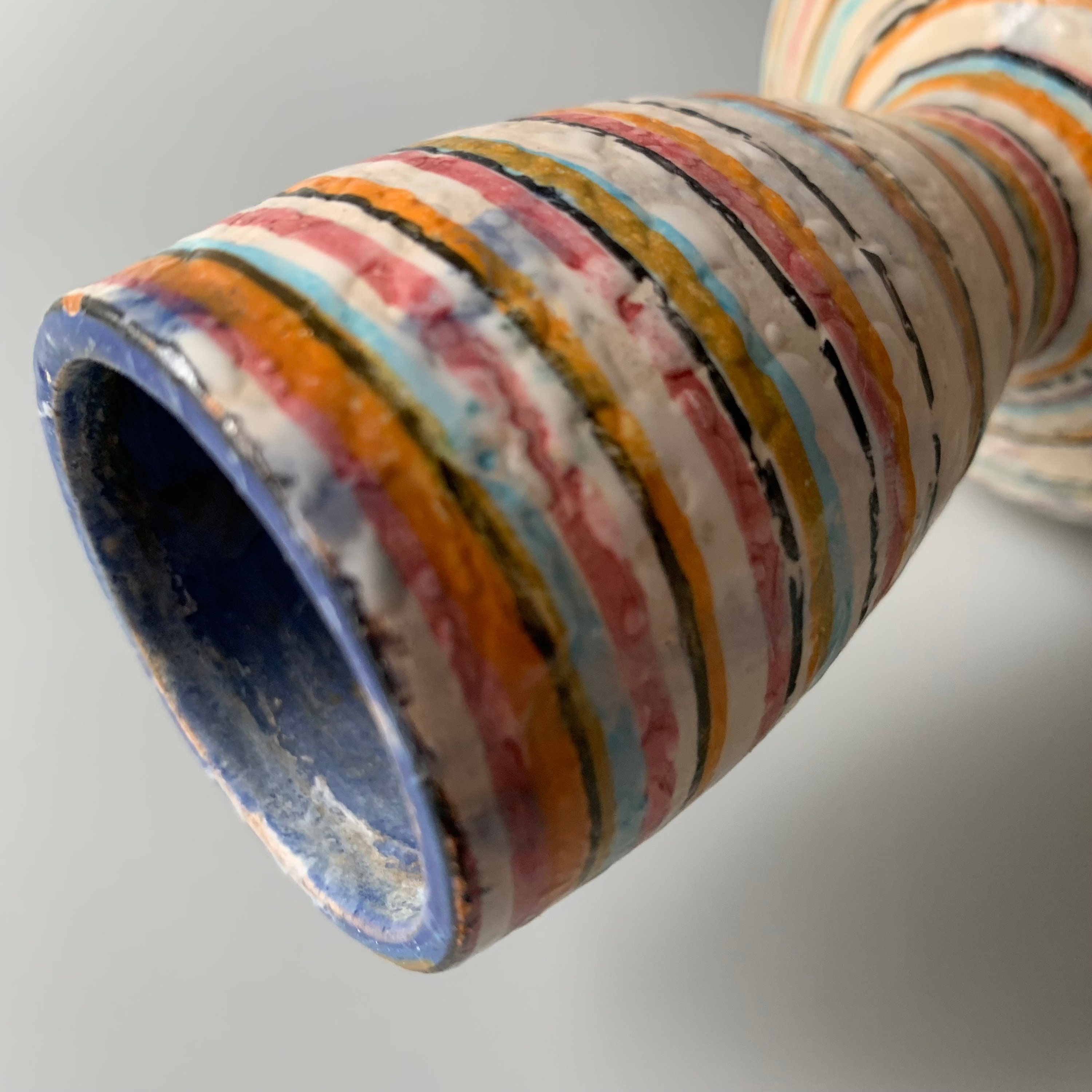 Vintage Mid Century Guildcraft Multi-stripe Vase, Made in Italy - Etsy