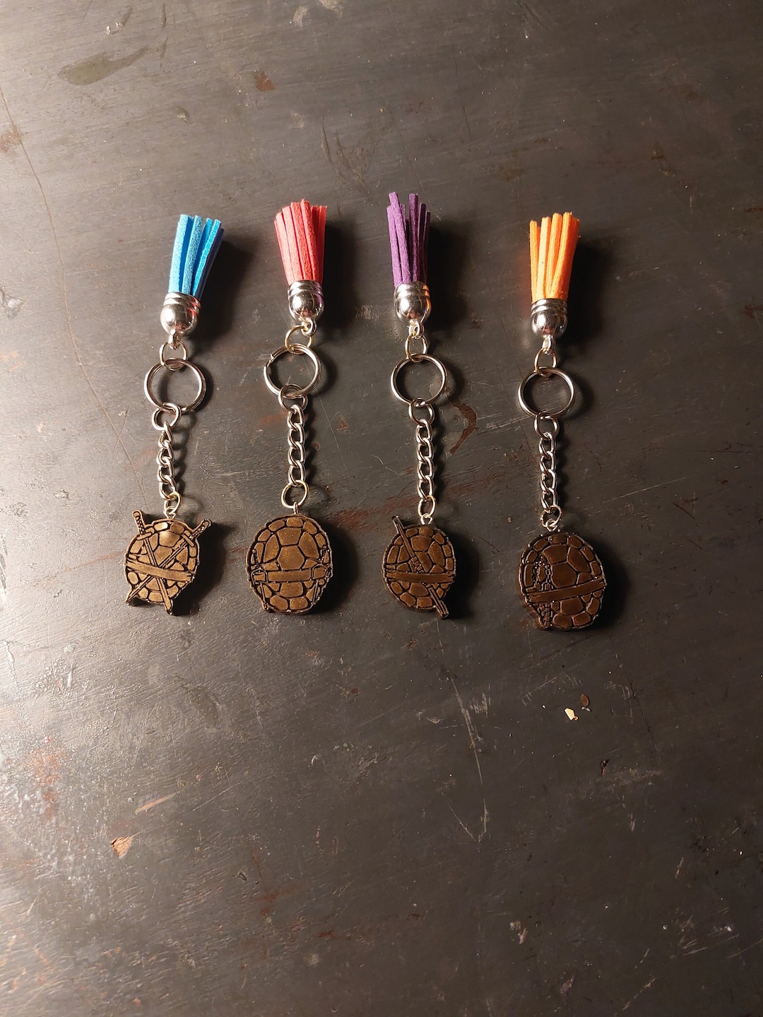 Resin Turtle Shell Keychains - Etsy