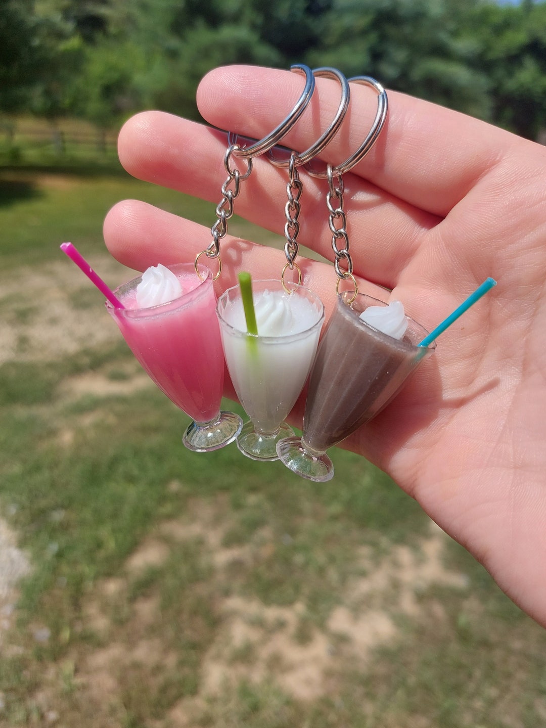 Resin Milkshake Keychains - Etsy
