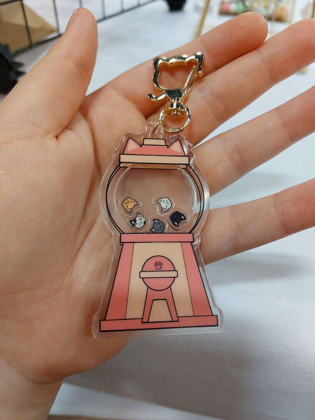 Cat Gumball Machine Shaker Charm - Etsy