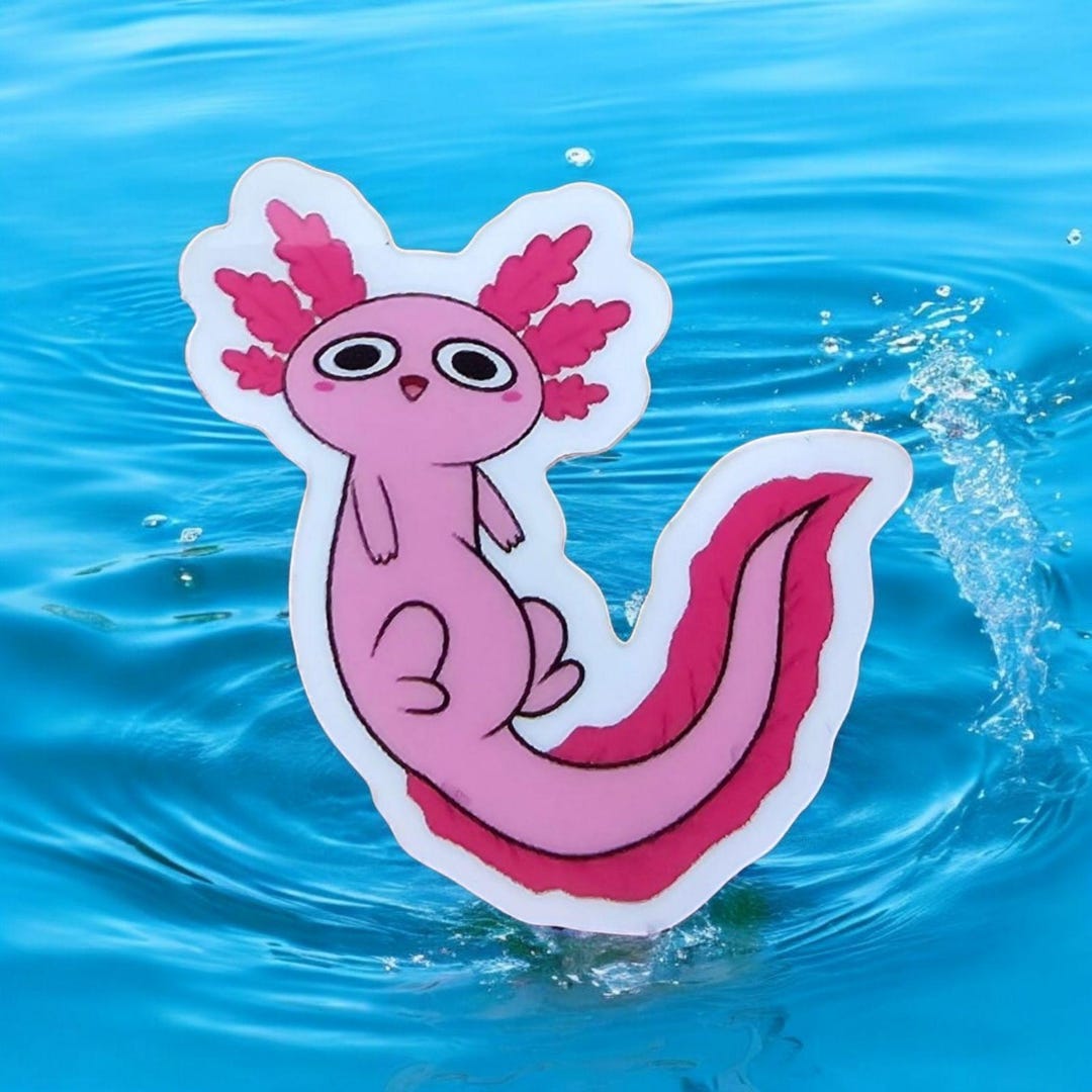 Axolotl Vinyl Sticker - Etsy