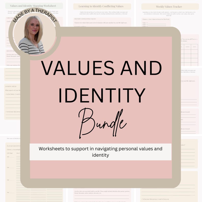 Core Values & Beliefs Worksheets | Automatic Thoughts, Emotional ...