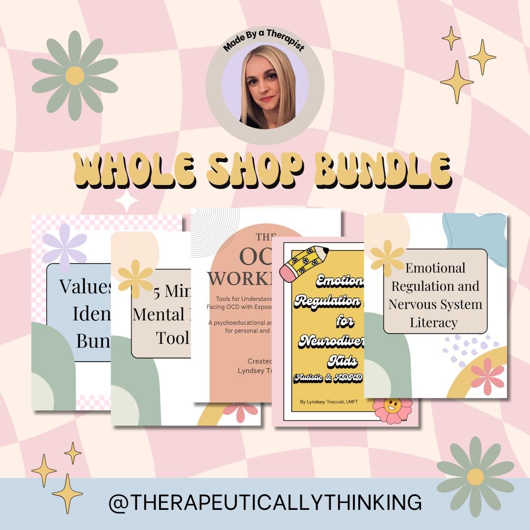 WHOLE SHOP Bundle | OCD, Emotional Regulation, Worksheets for ...