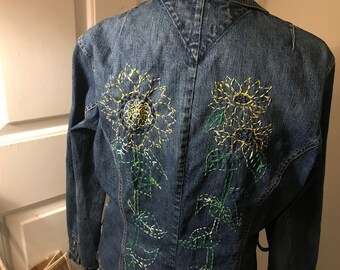 Sunflowers Denim - Etsy