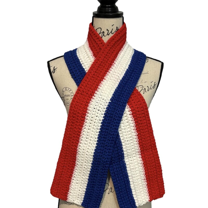 Red White Blue Scarf - Etsy