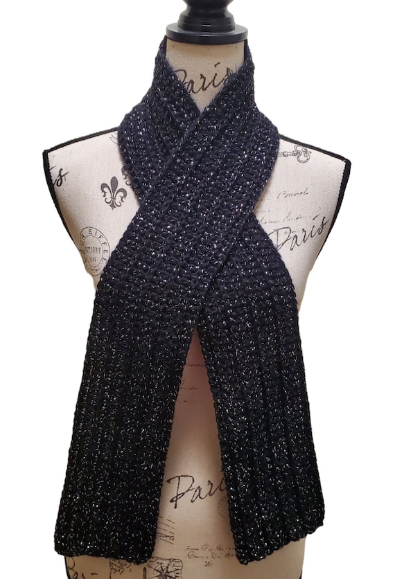 Black sparkly scarf store