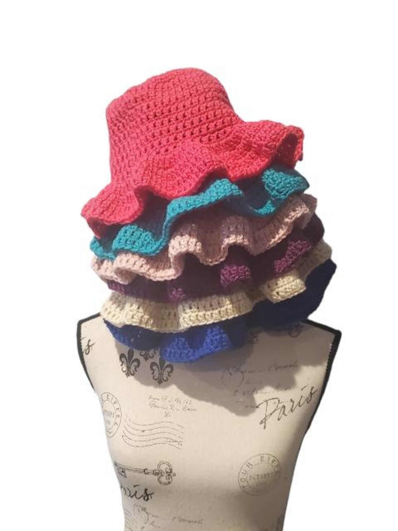 Handmade Crochet Hat With Wavy Brim | UV Protection, Stylish & Packable ...