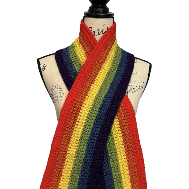 Rainbow Colour Scarf - Etsy