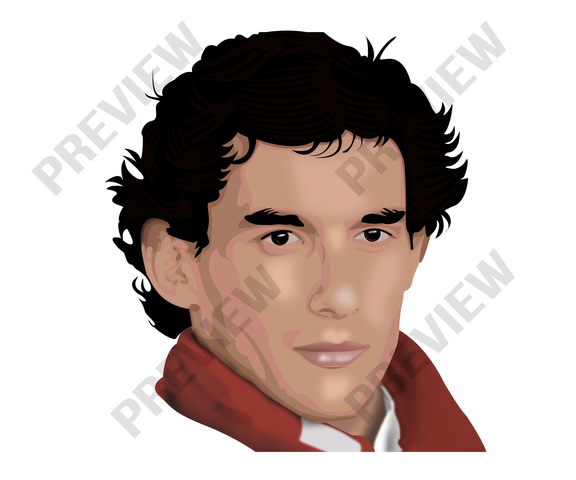Ayrton Senna Vector Art - Etsy