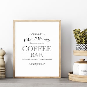 Coffee Bar Printable - Coffee Print Digital Download Wall Art ...