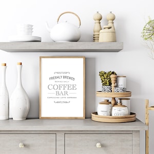 Coffee Bar Printable - Coffee Print Digital Download Wall Art ...