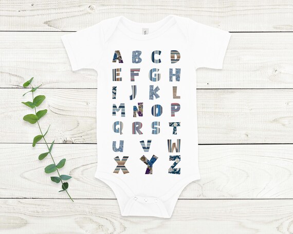 PNG Abc Fabric Look Letters Alphabet Digital Design Download - Etsy