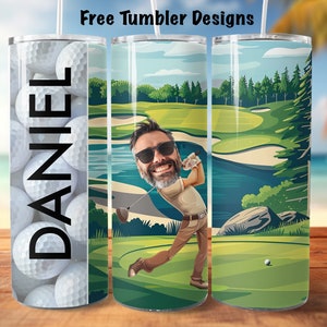 Golf Tumbler Wrap to Personalize, 20oz Skinny Straight Tumbler Wrap ...