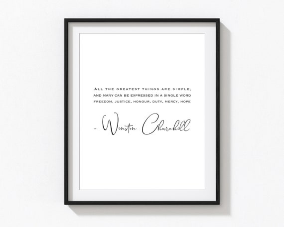 Winston Churchill Quote Print Jpeg Printable Wall Art - Etsy