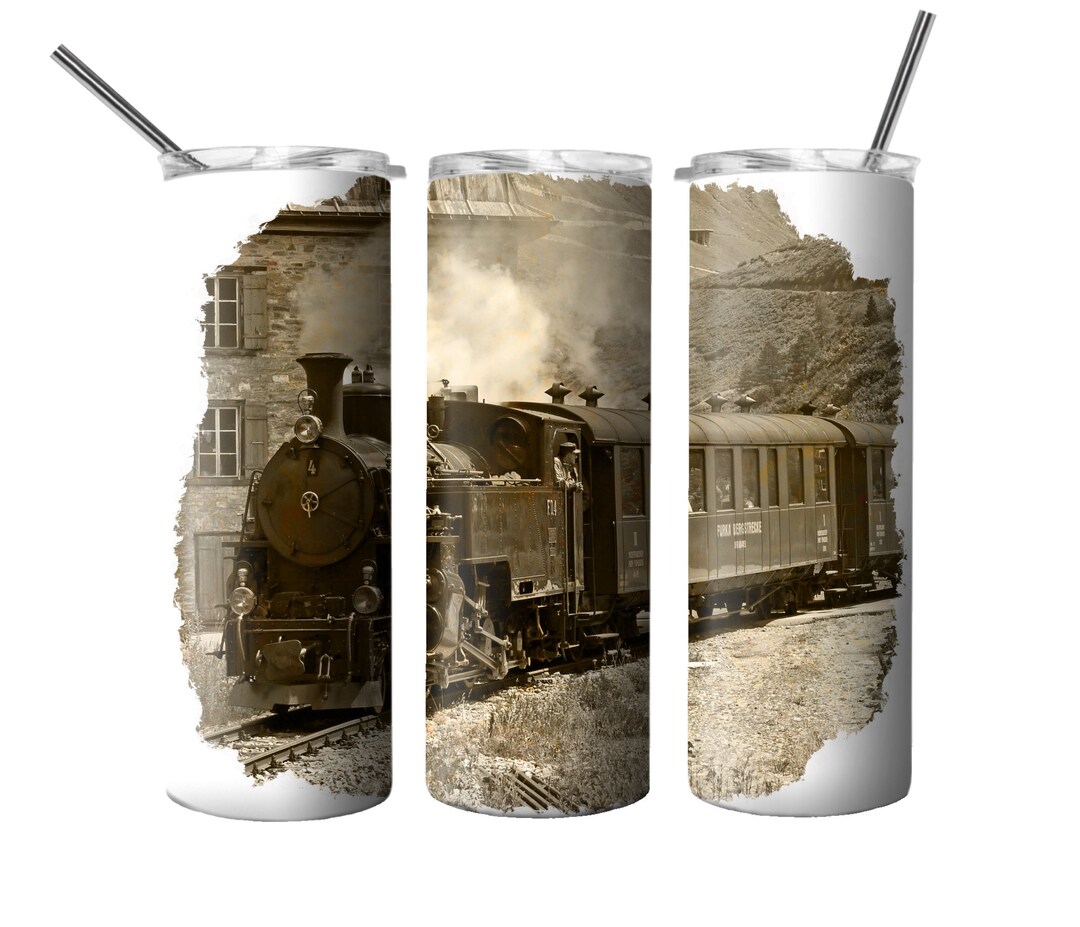 Train Tumbler Design Png Vintage Train Tumbler Old - Etsy