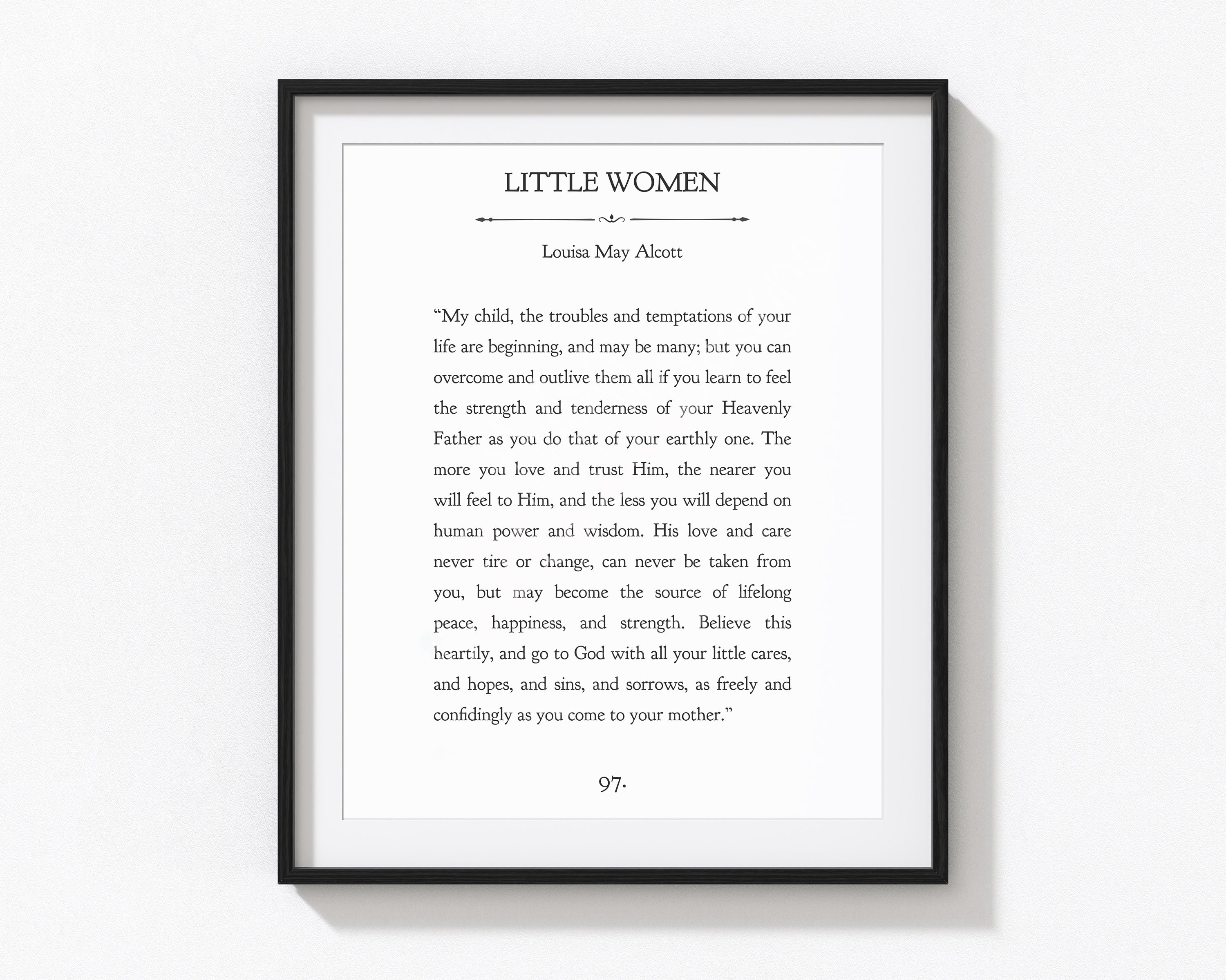 Little Women Book Page Digital Print Inspirational Quote - Etsy