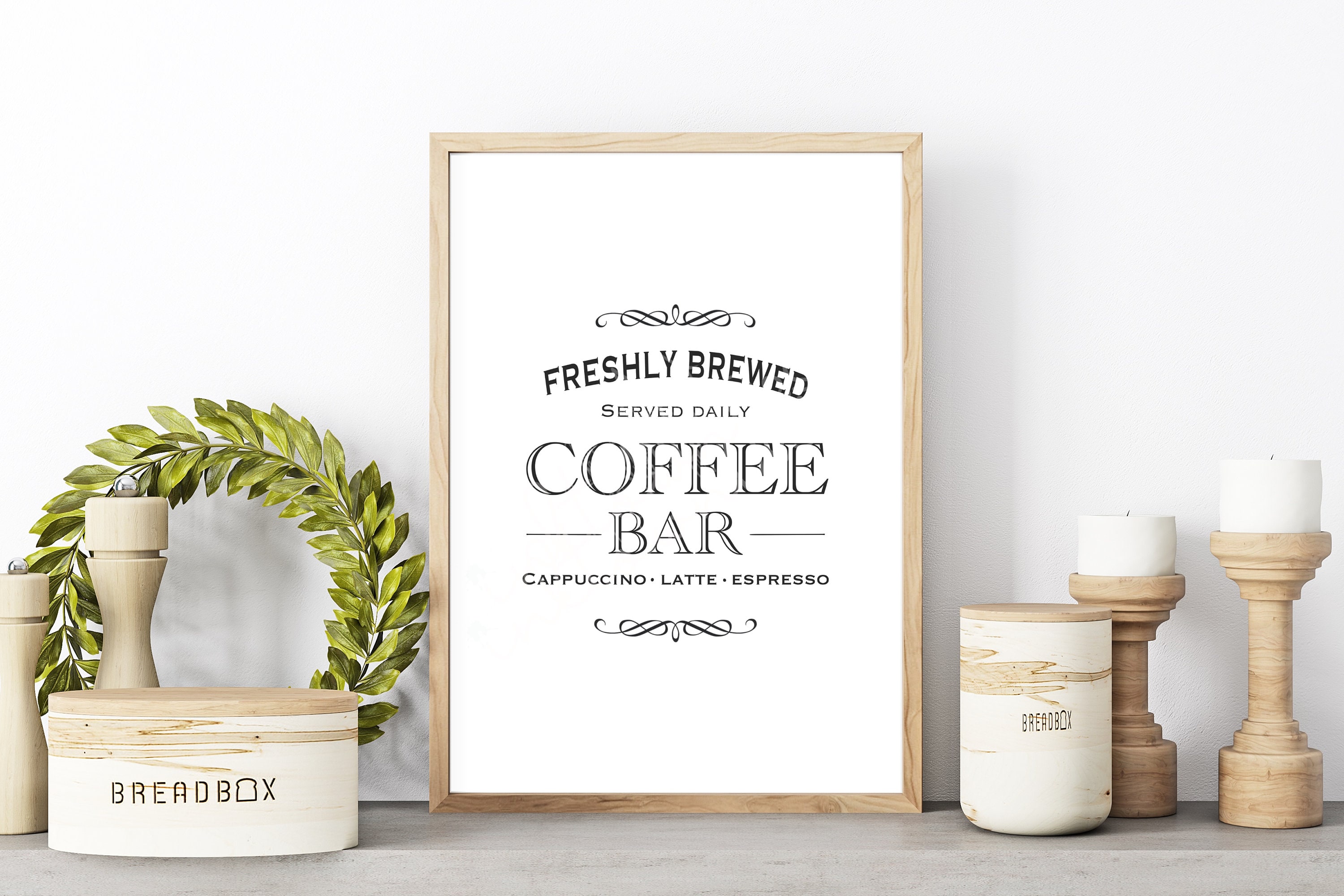Coffee Bar Printable - Coffee Print Digital Download Wall Art ...