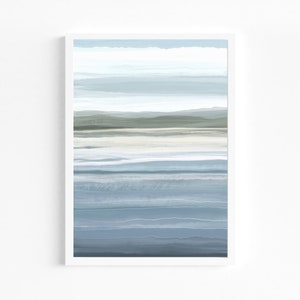 Beach Printable , Muted Coastal Painting, Beach House Wall Art, Coastal ...