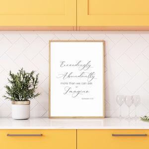 Printable Bible Blessing, Ephesians 3 20, Abundantly More Than We Can ...
