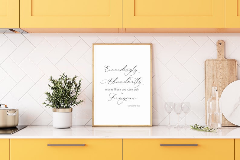 Printable Bible Blessing, Ephesians 3 20, Abundantly More Than We Can ...