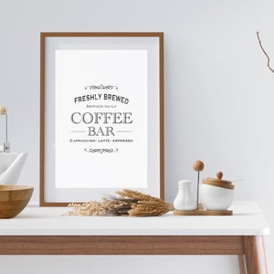 Coffee Bar Printable - Coffee Print Digital Download Wall Art ...