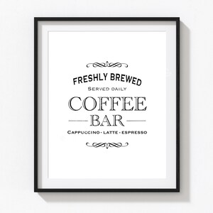 Coffee Bar Printable - Coffee Print Digital Download Wall Art ...