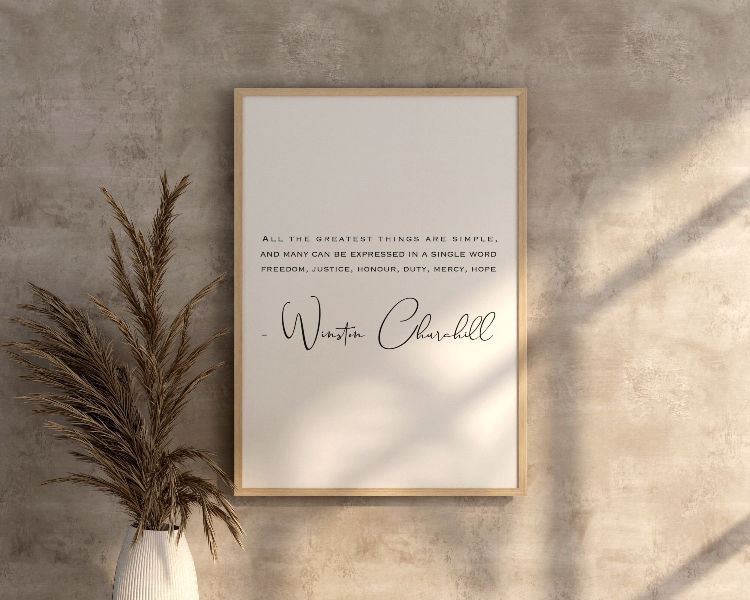 Winston Churchill Quote Print Jpeg, Printable Wall Art, Inspirational ...