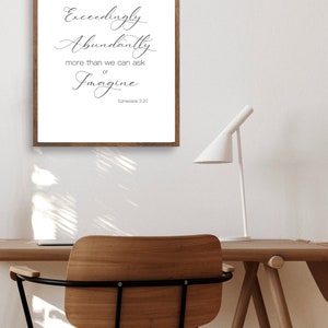 Printable Bible Blessing, Ephesians 3 20, Abundantly More Than We Can ...