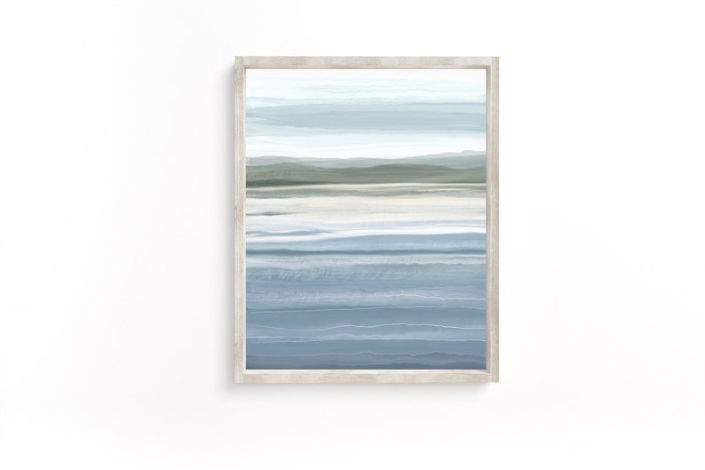 Beach Printable , Muted Coastal Painting, Beach House Wall Art, Coastal ...