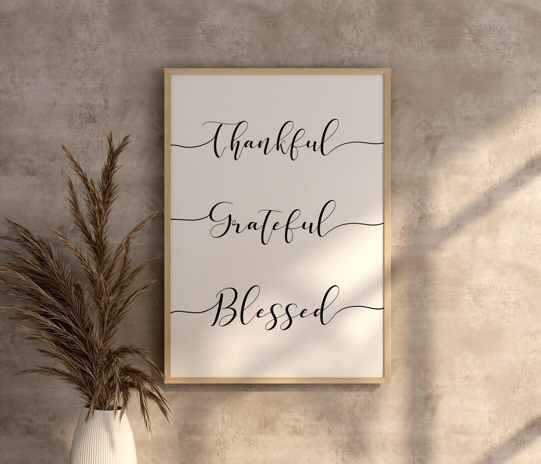 Svg Png Thankful Grateful Blessed Digital Design Download for ...