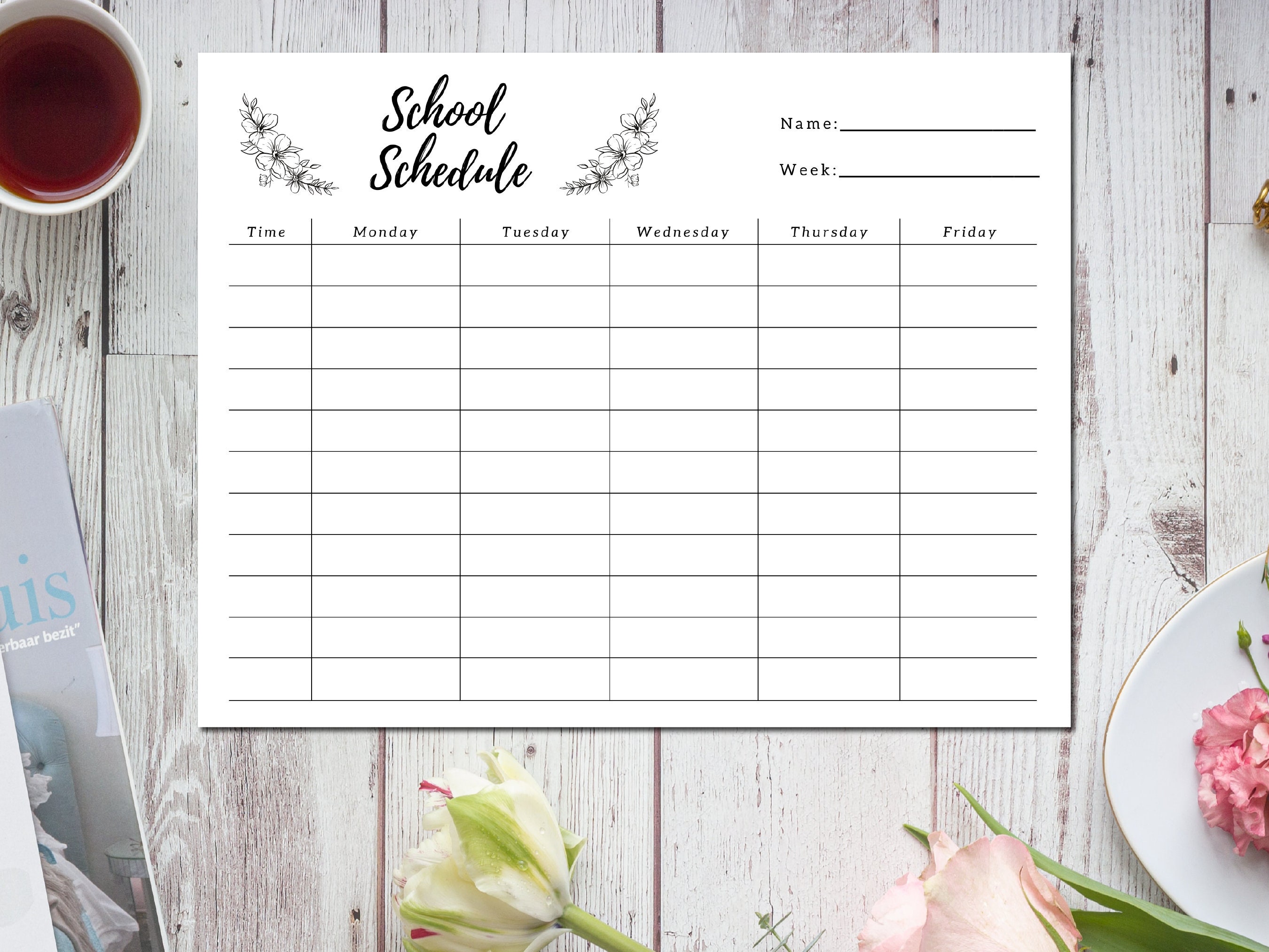 Homeschool Planner Printable, Printable Student Planner, Weekly Planner ...