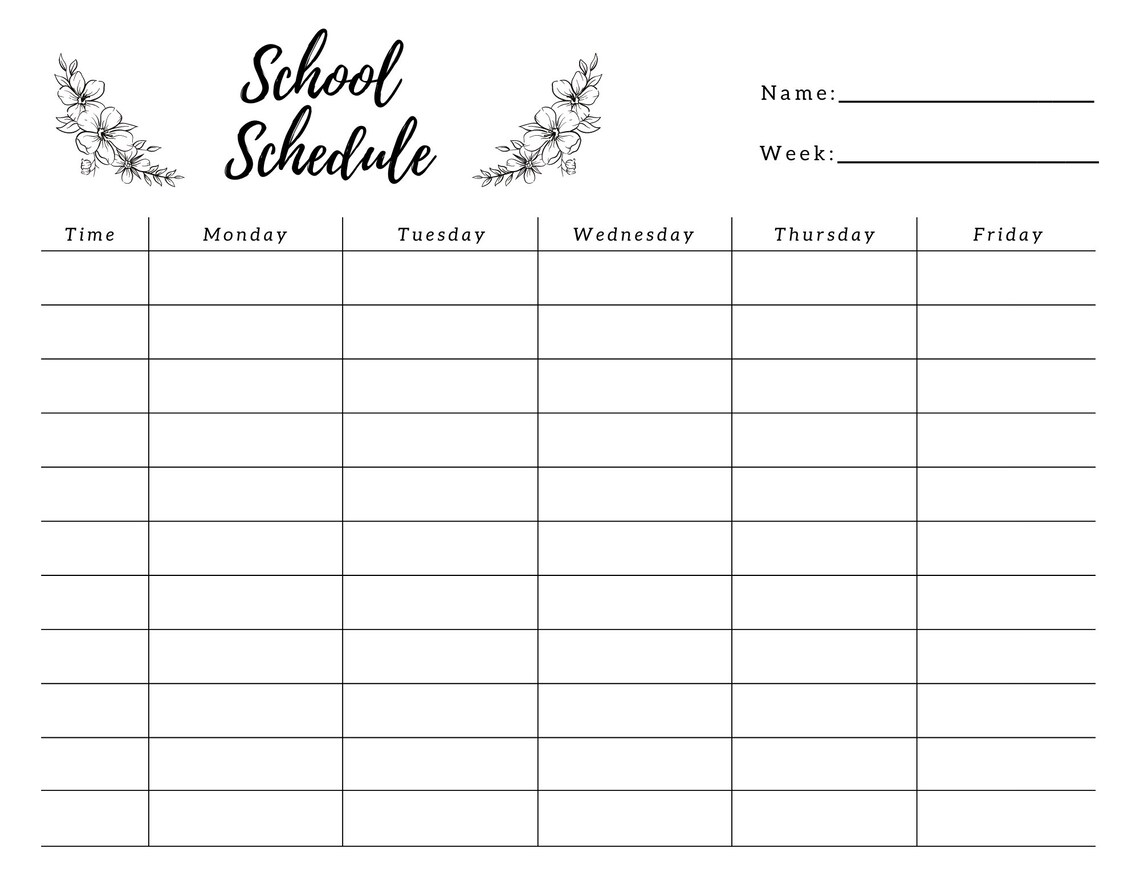 Homeschool Planner Printable, Printable Student Planner, Weekly Planner ...