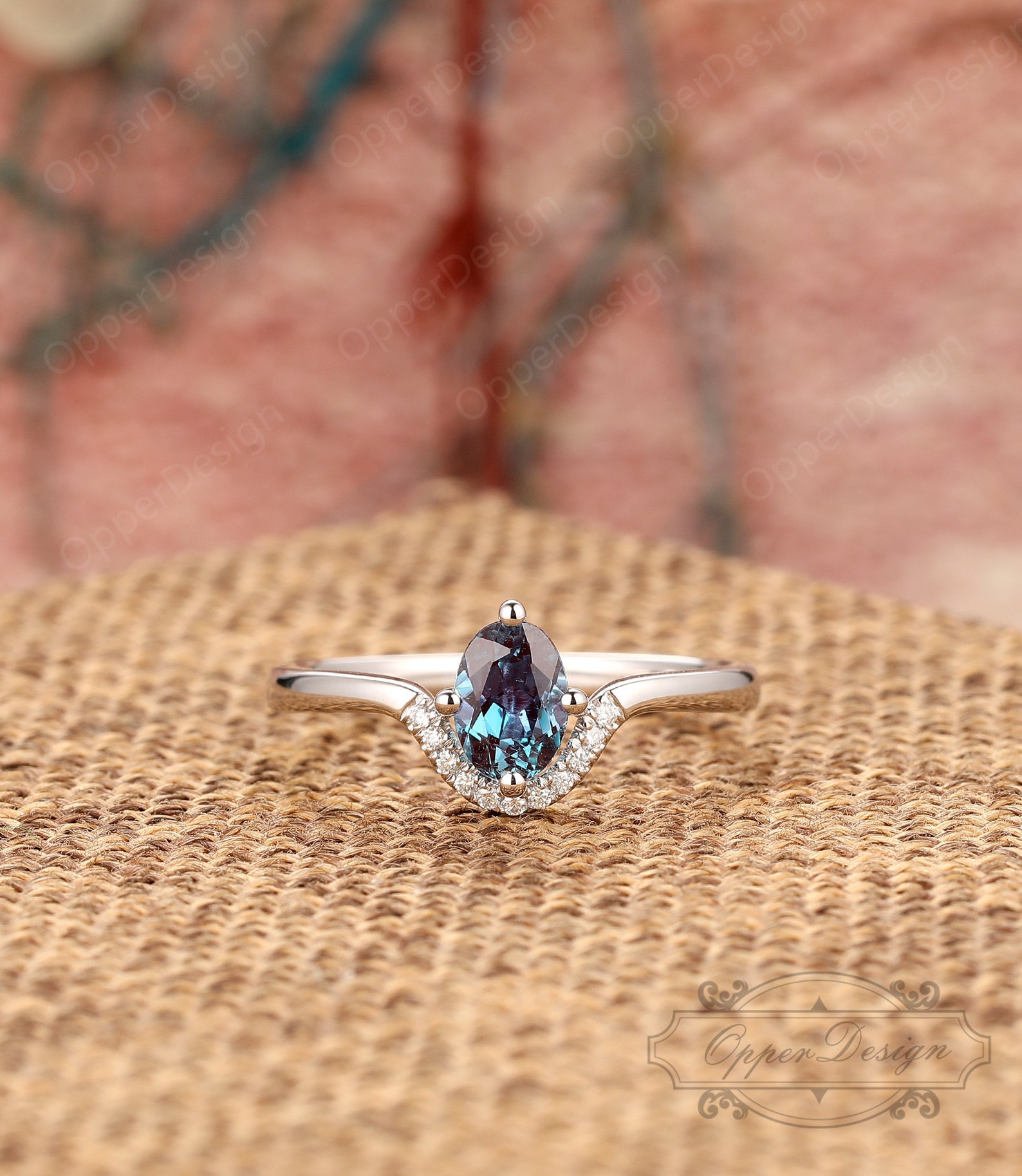 Alexandrite Wedding Ring Special Handmade Ring Sterling - Etsy