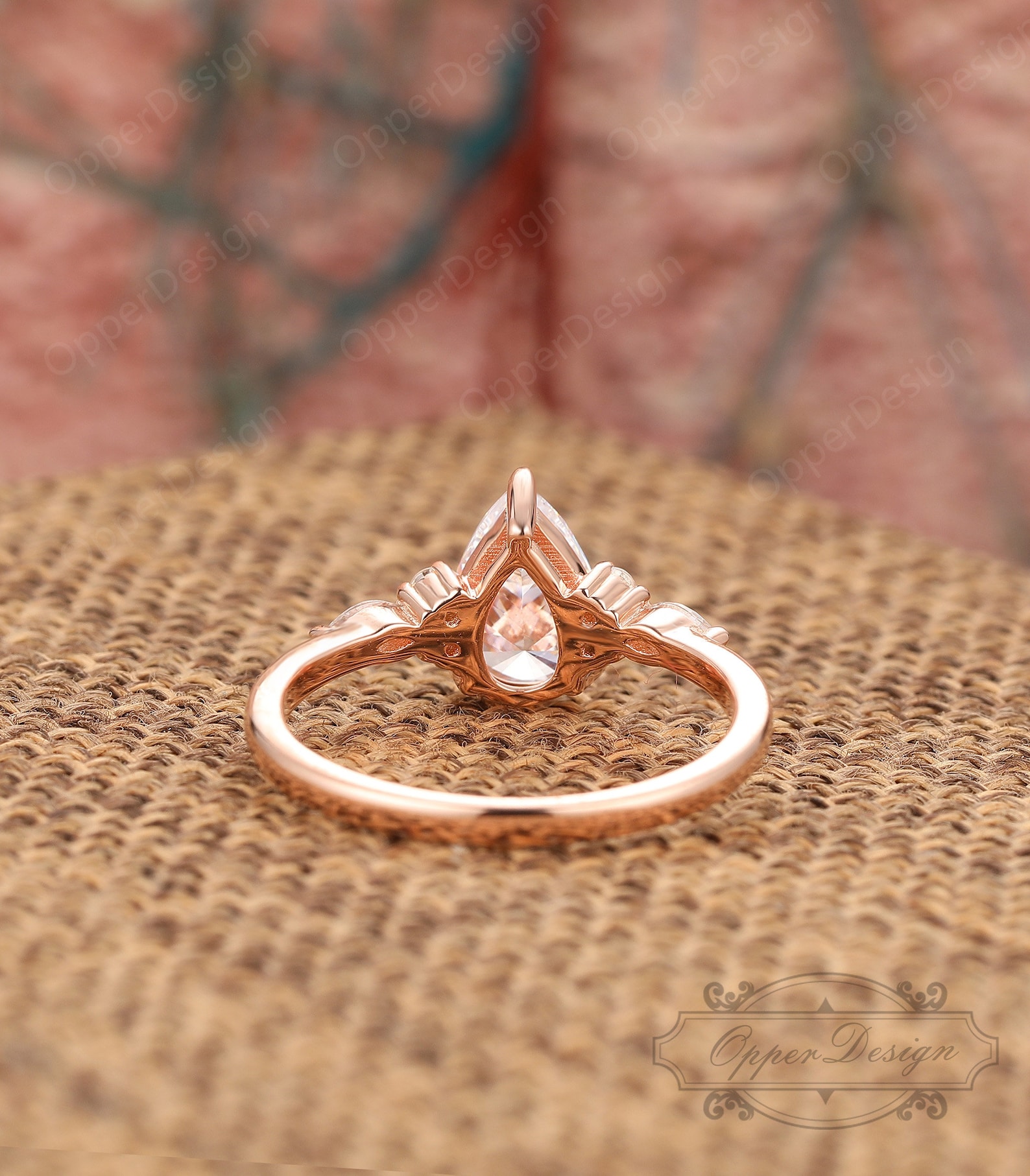 Tear Drop Wedding Ring Moissanite Engagement Ring Pear Shape - Etsy Canada