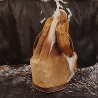 Handsewn Leather Pouch With Goat Hide Flap (M125) - Etsy