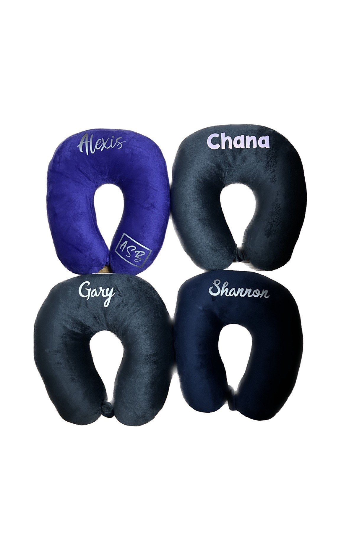 PERSONALIZED Name Travel Neck Pillow Microfiber Soft Lots of Color ...