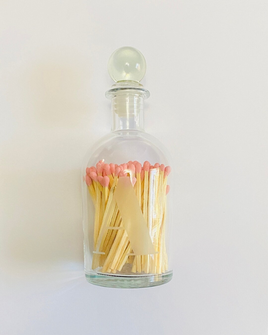 Personalized Match Cloche With Glass Knob Closure 3 Matches in a ...