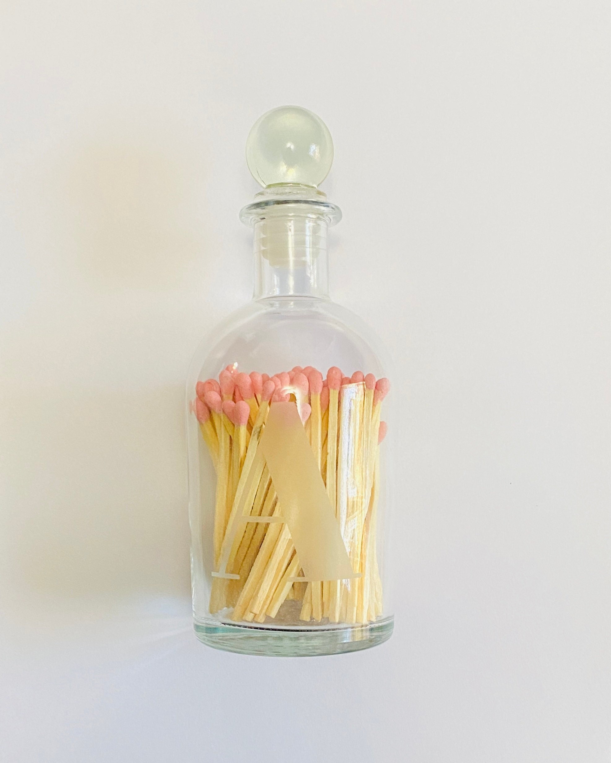 Personalized Match Cloche With Glass Knob Closure 3 Matches in a ...