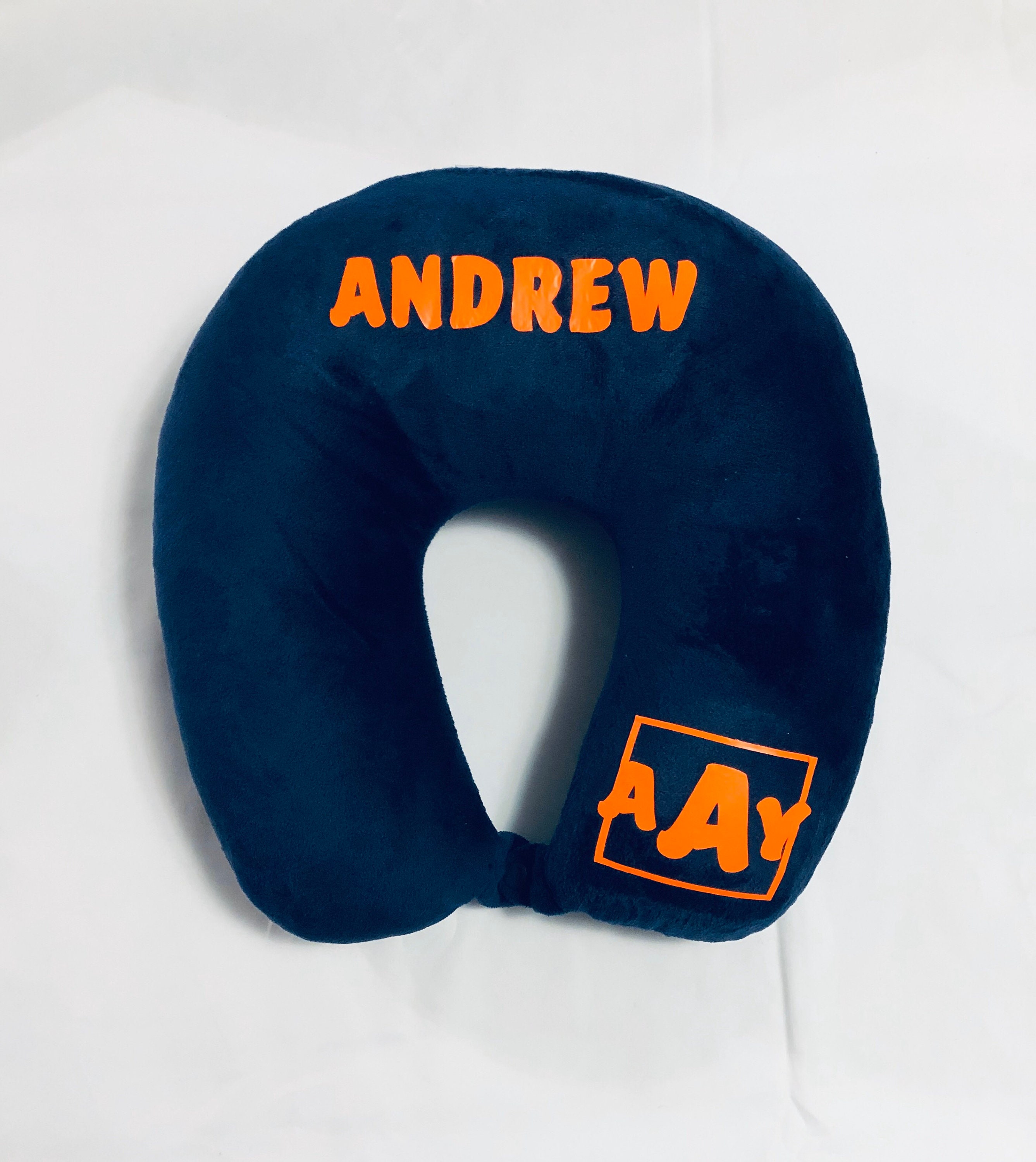 PERSONALIZED Name Travel Neck Pillow Microfiber Soft Lots of Color ...