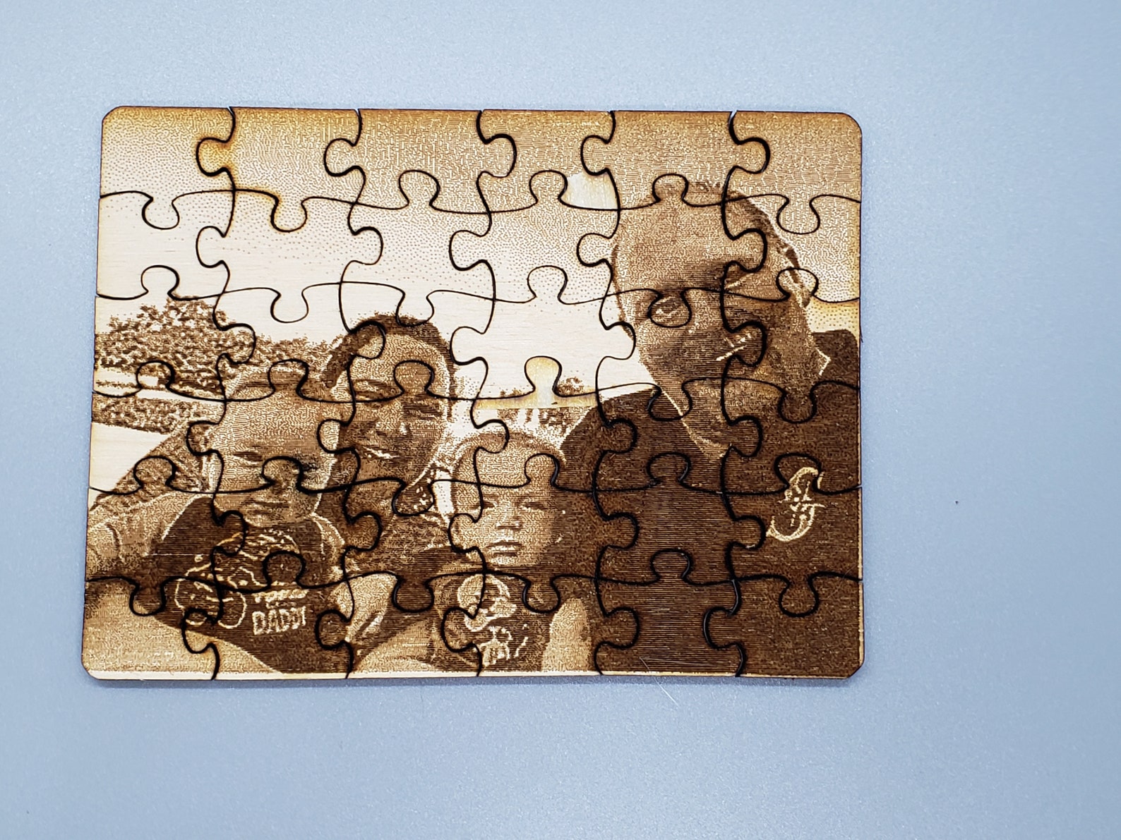 Custom Engraved Photo Puzzle - Etsy