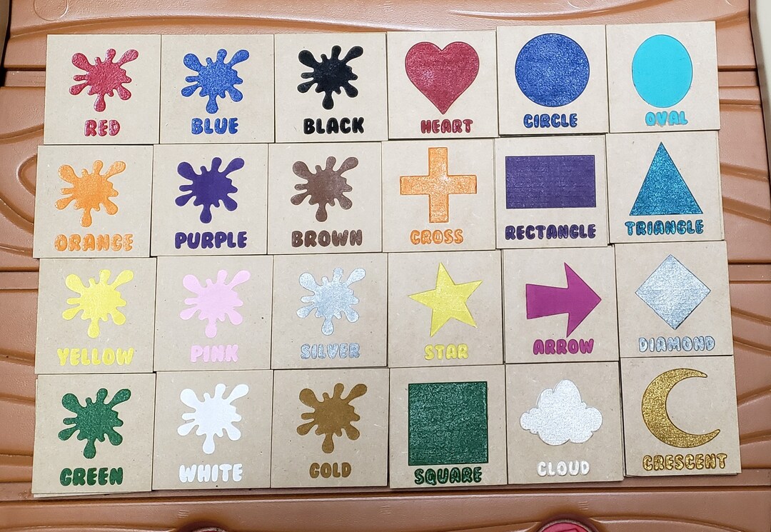Memory Matching Game - Learning Cards Colors And/or Shapes - Etsy