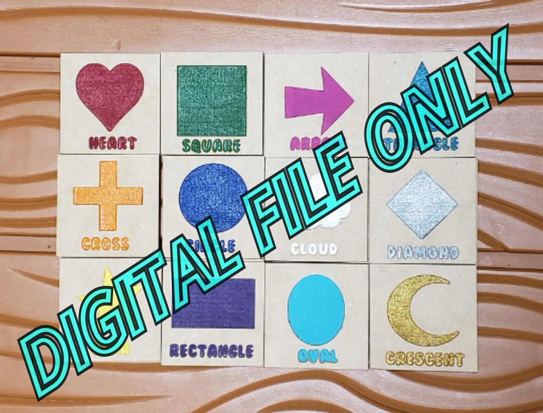 DIGITAL FILE ONLY Memory Matching Game - Shapes - Etsy