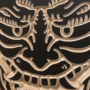 Woodcut. Japanese Oni Mask - Etsy