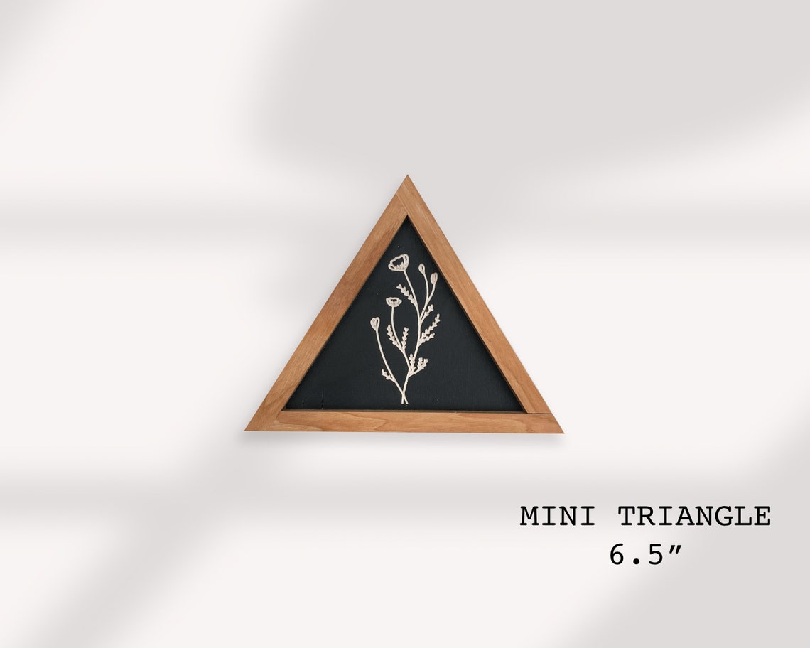 MINI Wall Hanging CARVED Flowers - Triangle - Etsy